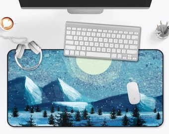 Winter Scene Desk Mat - Etsy