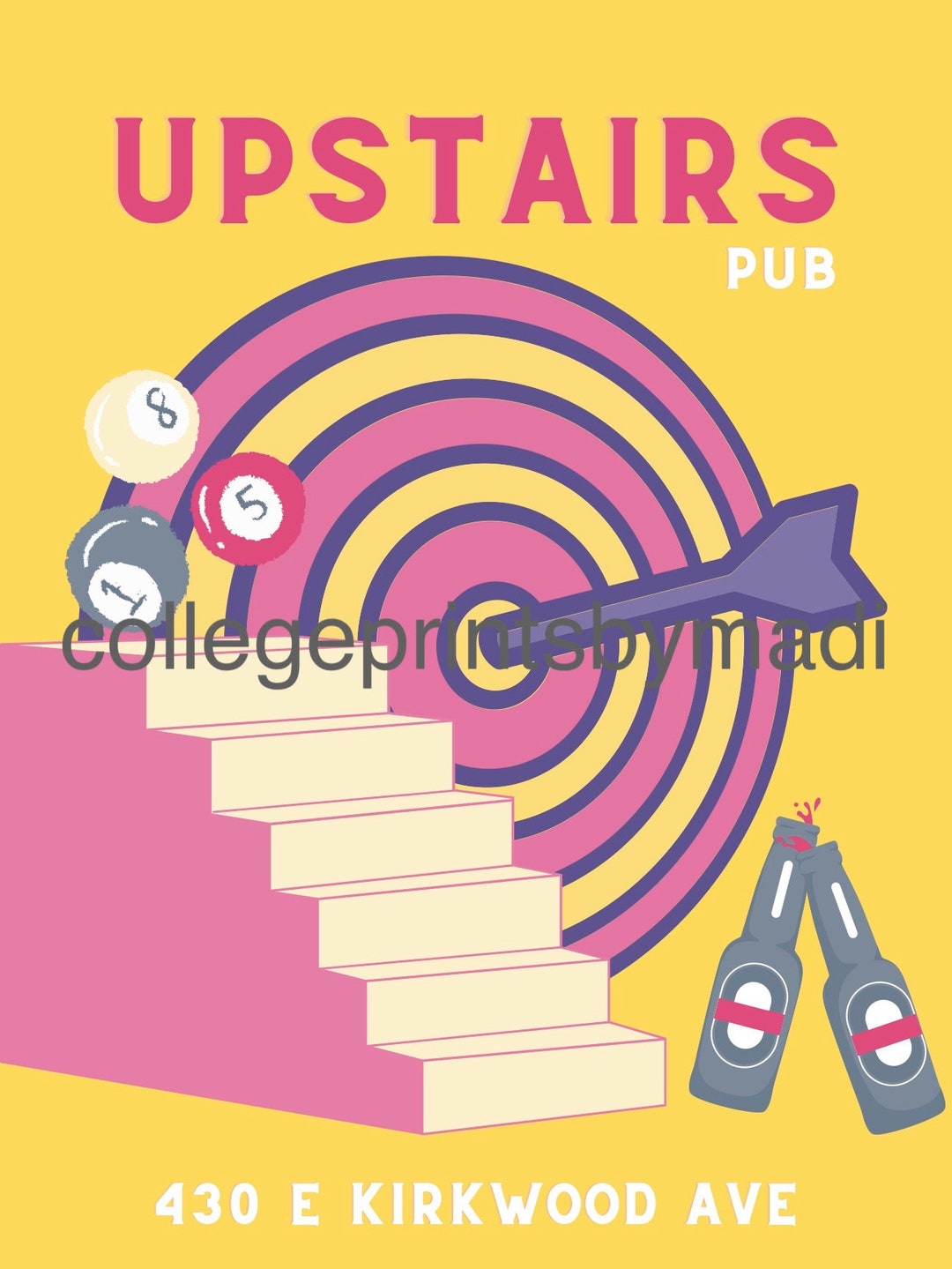 The Upstairs Pub IU Poster - Etsy