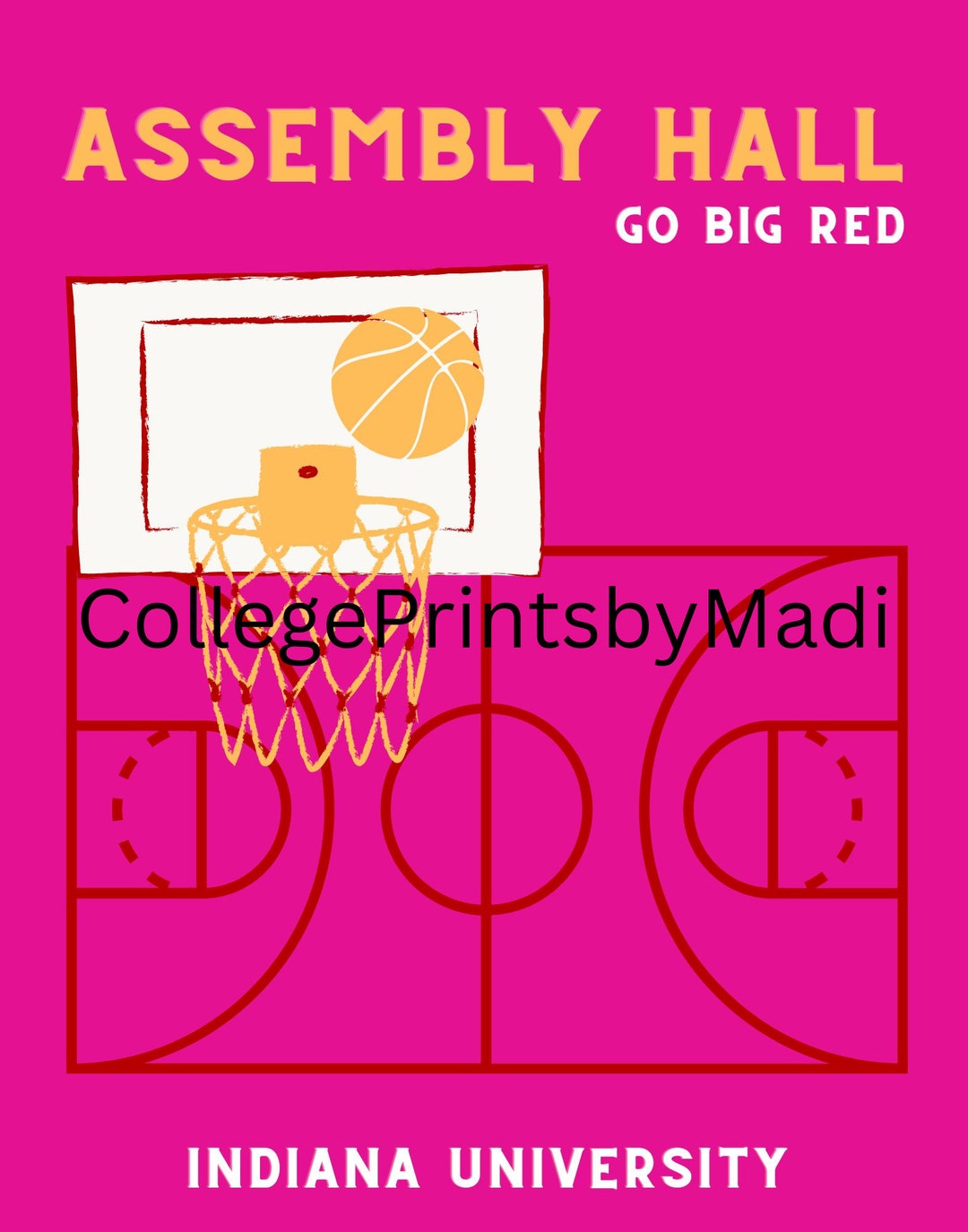 Assembly Hall IU Poster - Etsy
