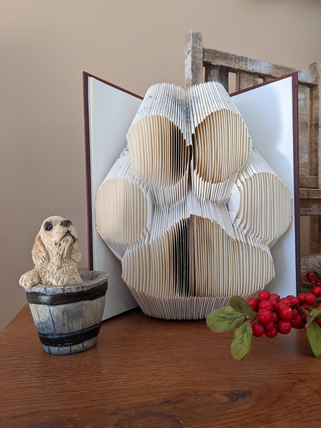 Paw Print Folded Book - Etsy