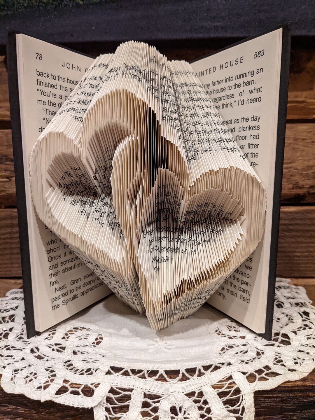 Double Heart Folded Book - Etsy