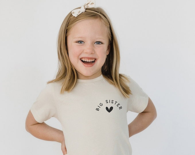 Organic Cotton Big Sister Shirt | Super Soft Sister T-shirt | Matching ...
