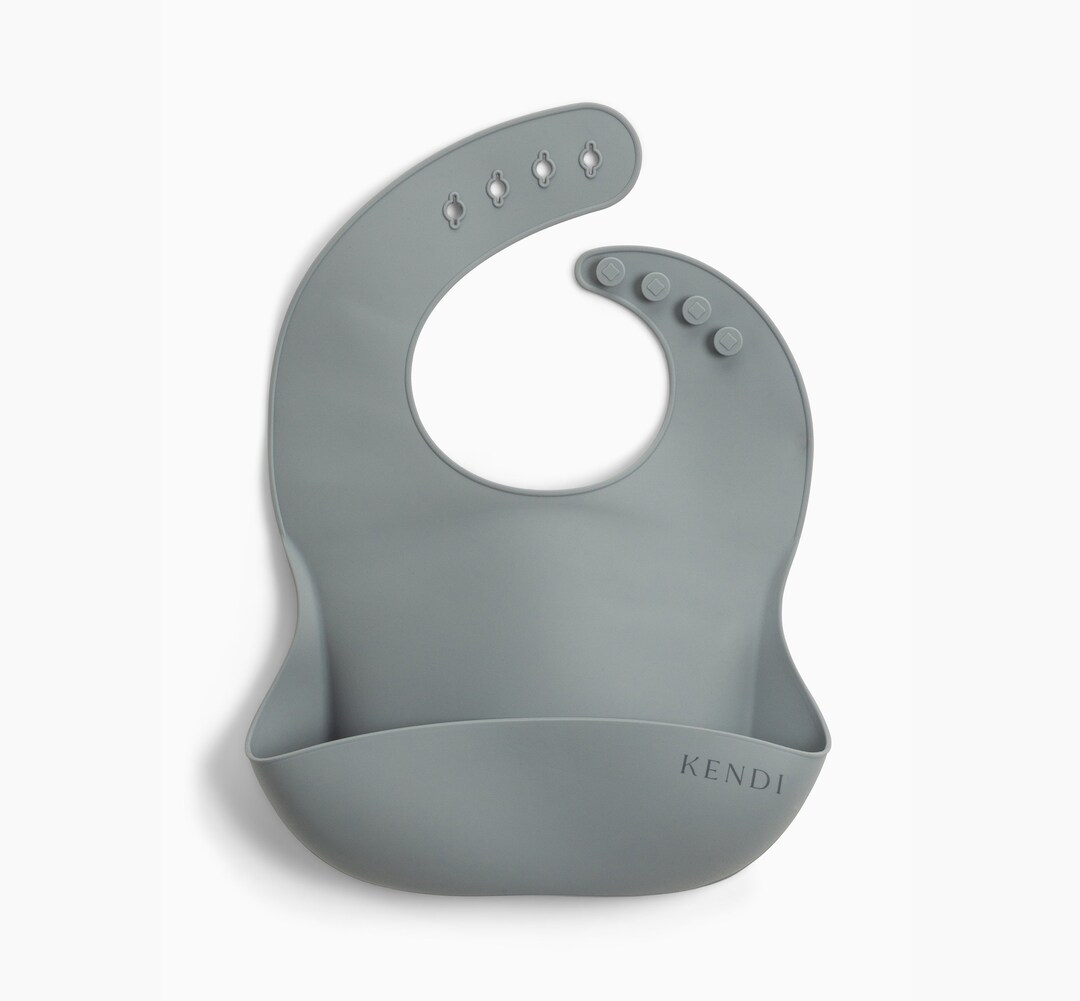 Silicone Bucket Bib Adjustable Waterproof Baby Bib Baby Shower Gift ...