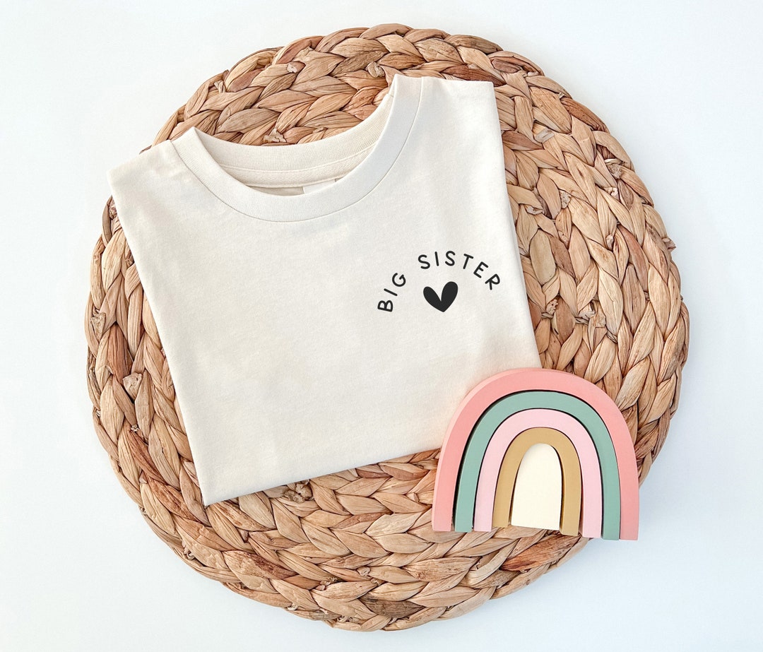 Organic Cotton Big Sister Shirt Super Soft Sister T-shirt - Etsy
