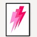 Preppy Pink Lightning Bolt Digital Print - Etsy
