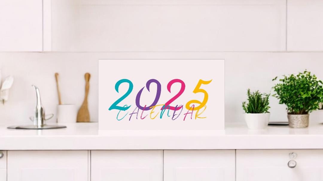 2025 Minimalist Monthly Calendar - Colorful Modern Design - Digital ...