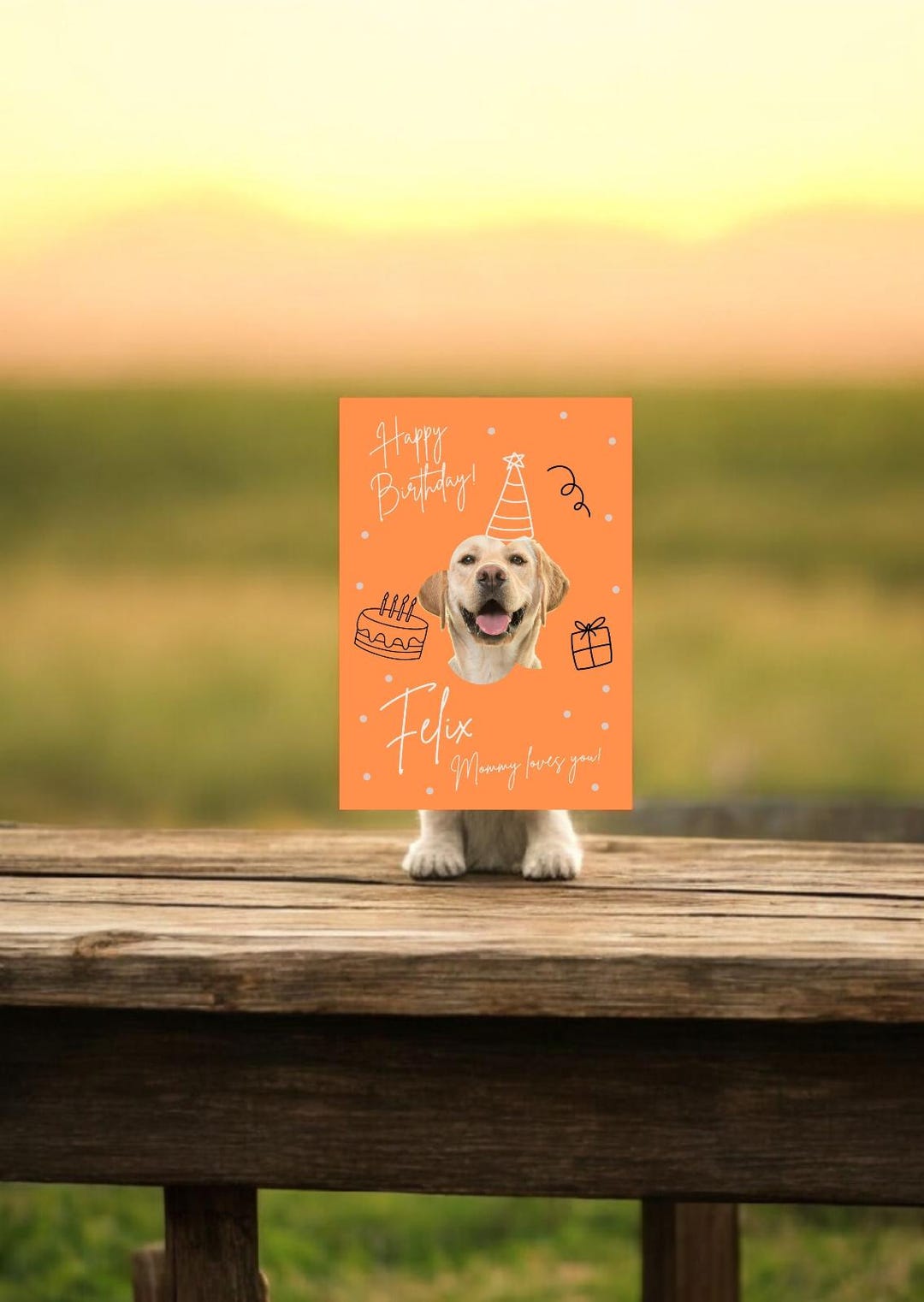 Personalized Pet Birthday Card | Custom Dog Birthday Digital Download ...