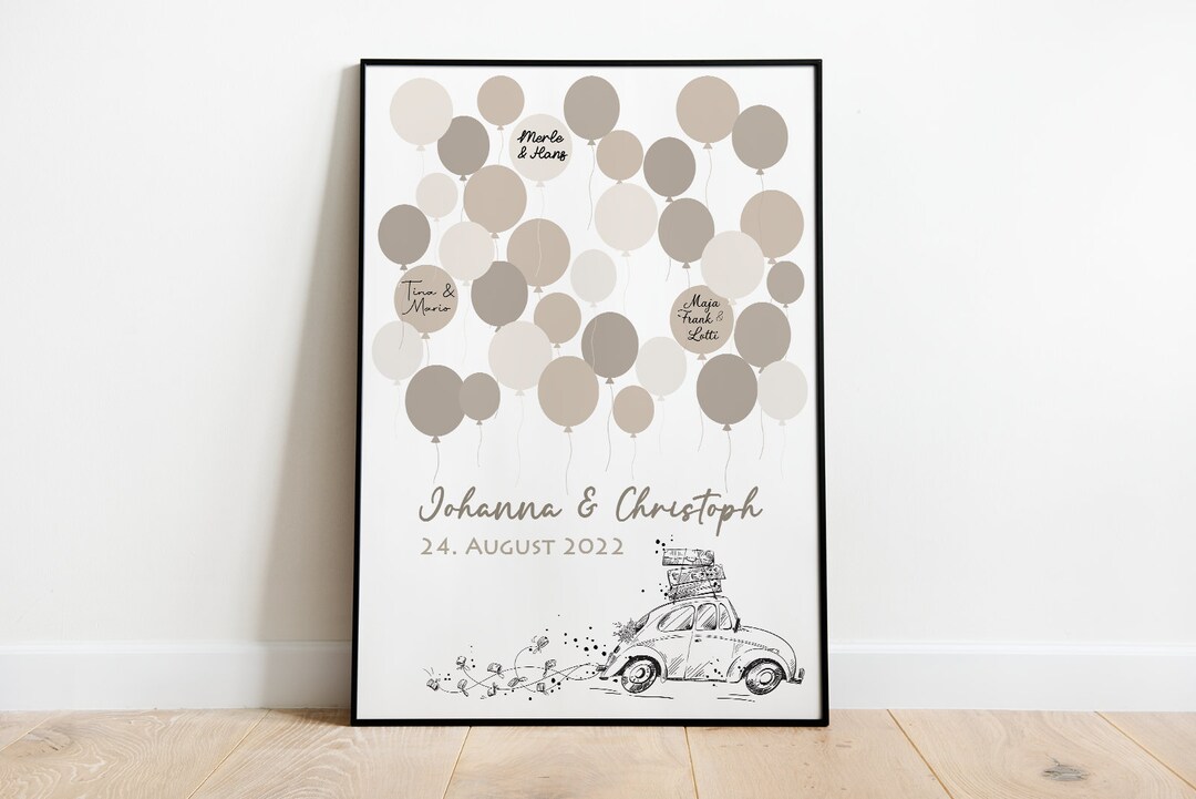 GUEST POSTER Wedding, Boho, Personalized Guest Book, Poster or Digital ...