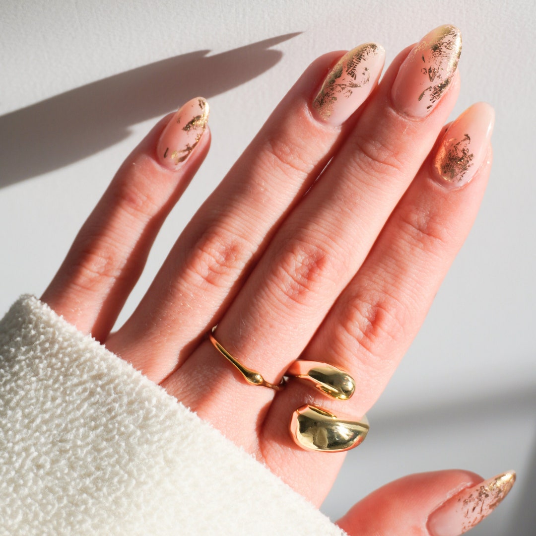 Essential Chunky Ring, Statement Dome Ring, Resizable Gold Ring, Hug ...