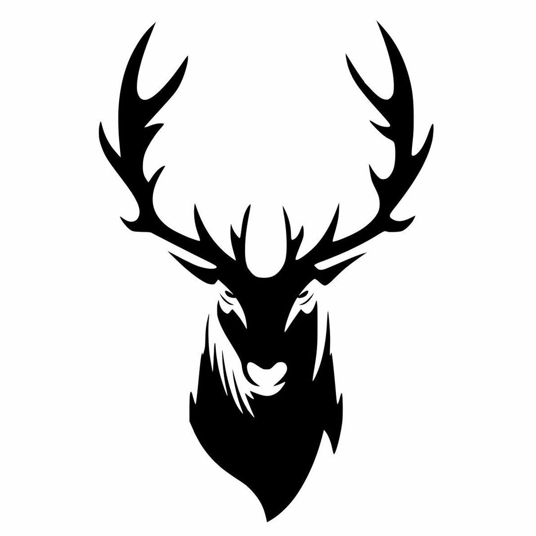 Deer Head Sticker 30 X 20 Cm Car, Van, Motorhome Style - Etsy