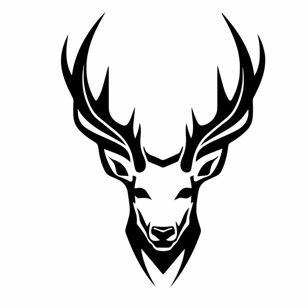 Deer Head Sticker 27 X 20 Cm - Car, Van, Motorhome Style - Etsy