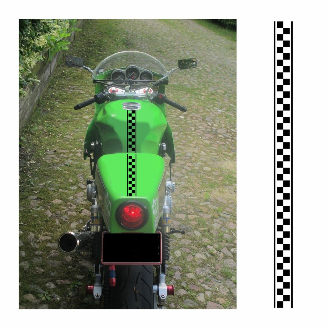 Racing Flag Sticker Stripes Motorcycle Design Style - 1 M X 6.6 Cm ...