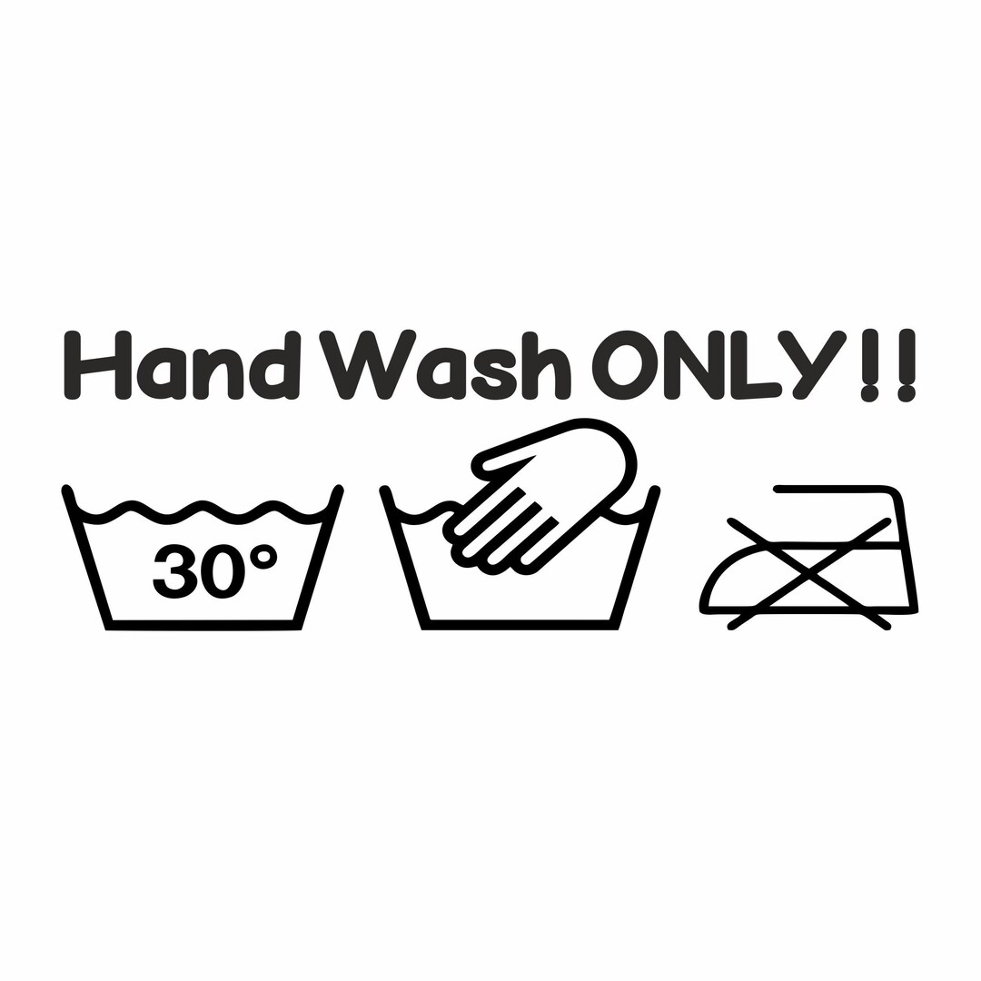 Hand Wash Only Sticker Car and Motorcycle 17 X 6 Cm Motorhome Car Boat ...