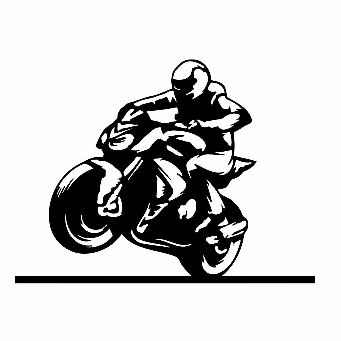 Racing Biker Sticker 20 X 15 Cm Many Colors Motorcycle Car Styling - Etsy