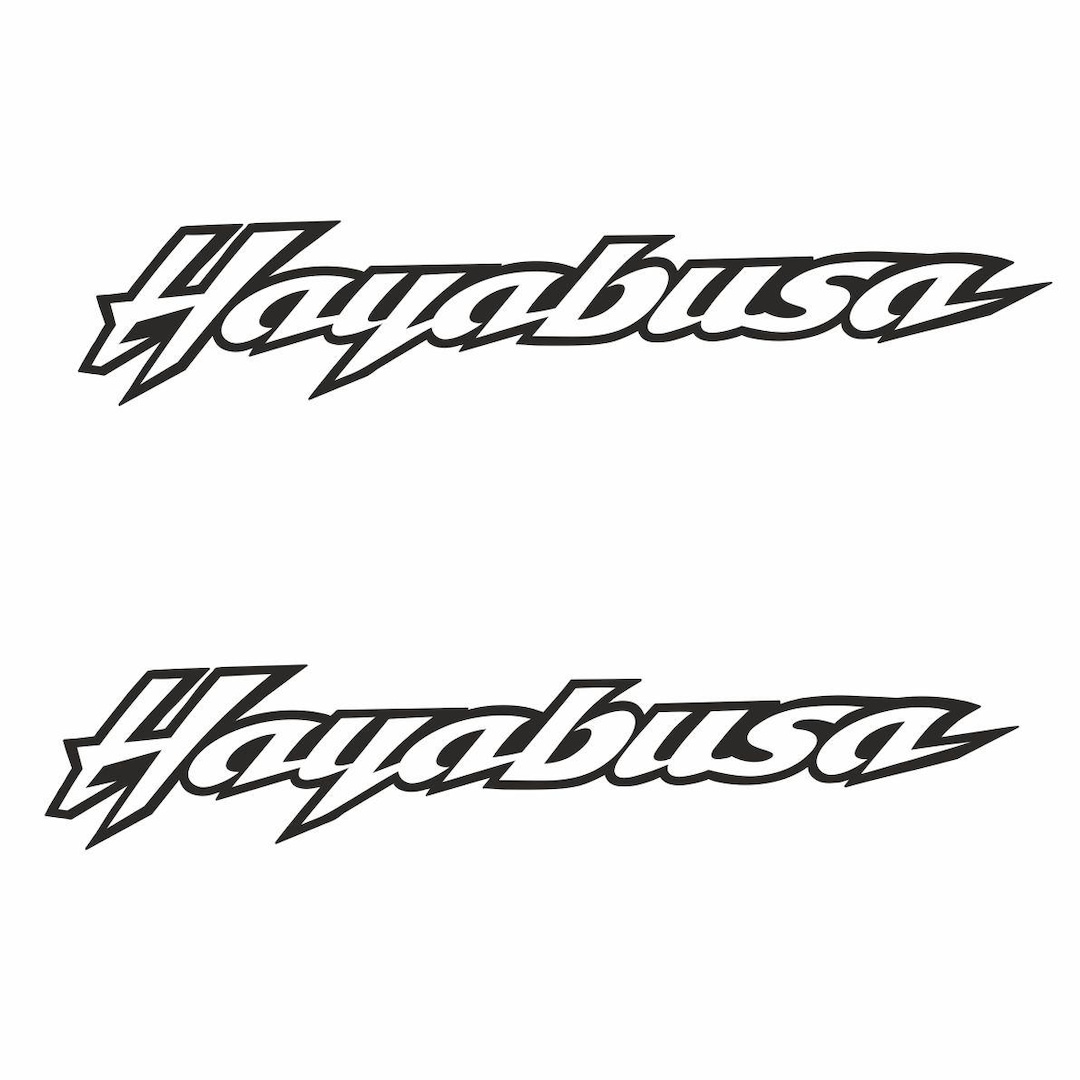 Suzuki Hayabusa - Outline Lettering Sticker Decal - Accessories Sticker ...