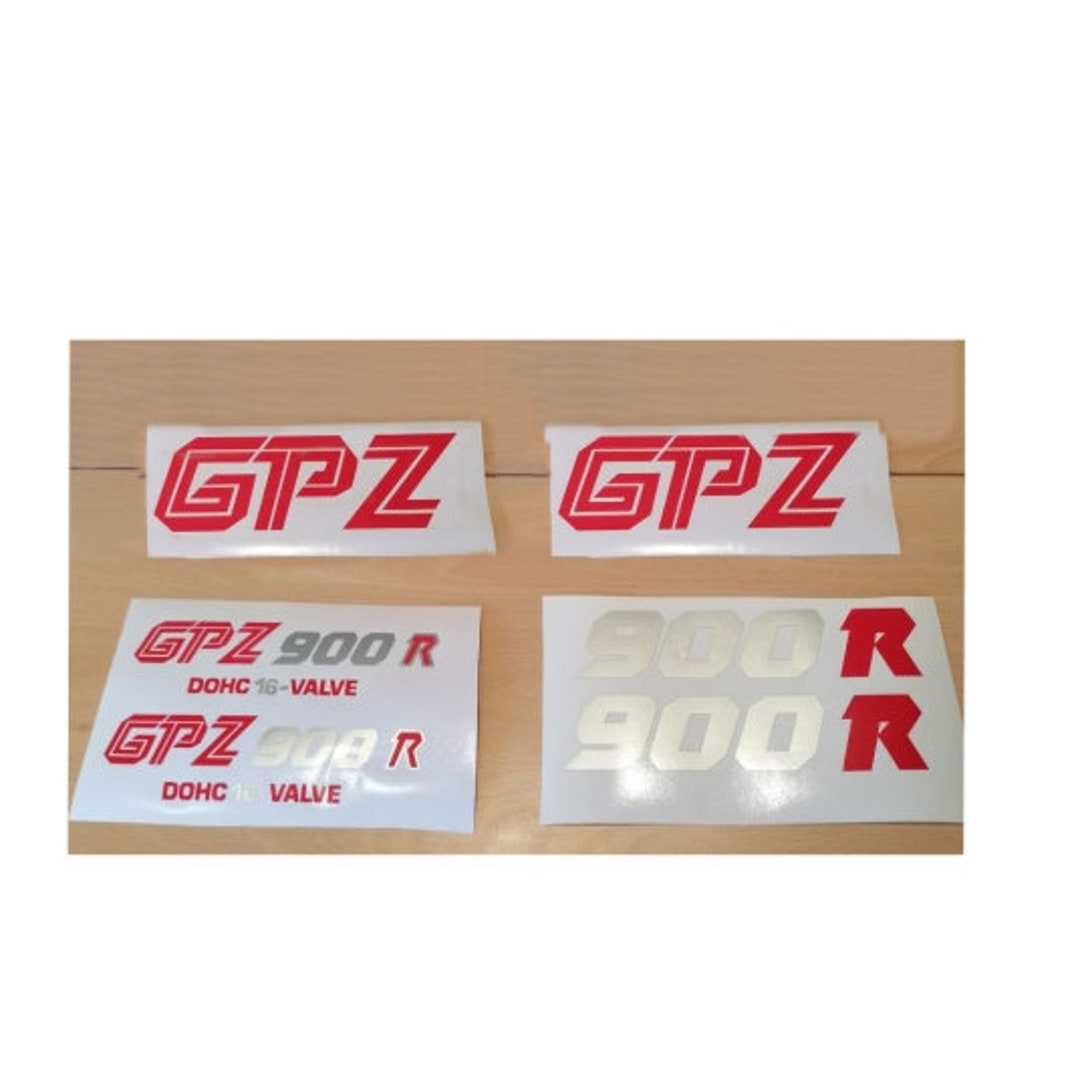 Kawasaki GPZ 900 R Motorcycle Decals Decor Set Motorcycle Lettering ...