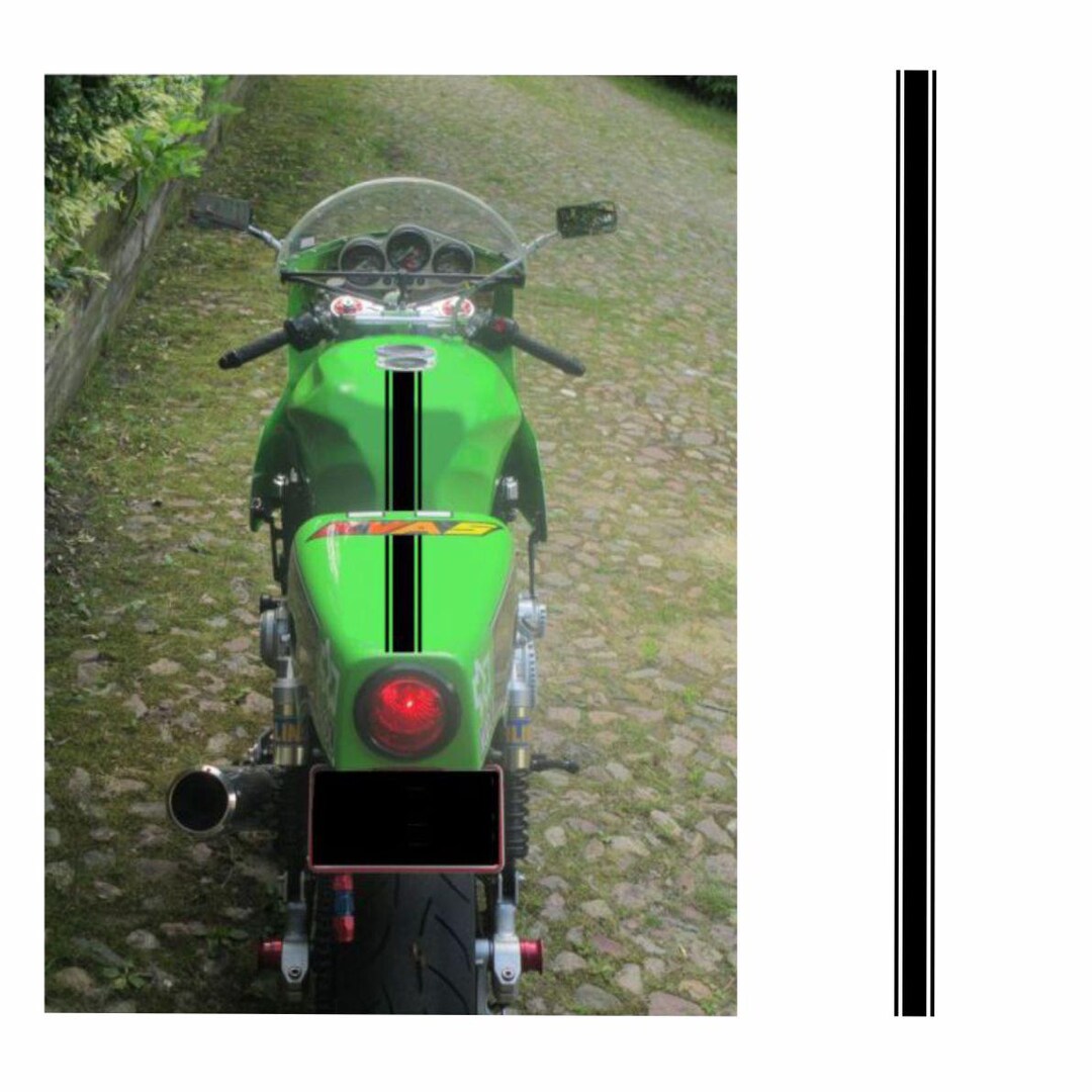 Racing Flag Sticker Stripes Motorcycle Design Style 1 M X 6.6 Cm ...