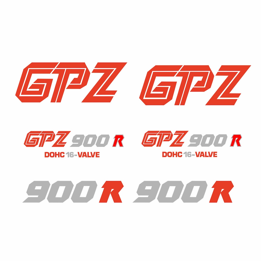 Kawasaki GPZ 900 R Motorcycle Decals Decor Set Motorcycle Label Sticker ...