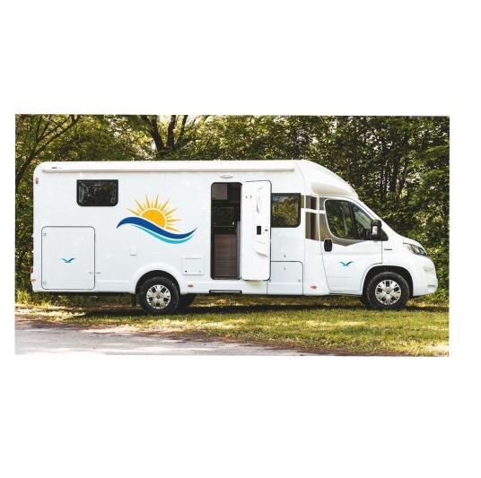Motorhome Sticker Sun Wave for Both Sides of the Vehicle Sticker Set ...