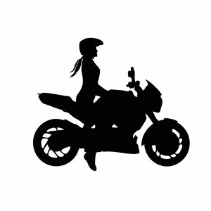 Sticker Biker Girl Racing Sticker 20 X 17 Cm - Many Colors - Etsy