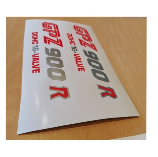 Kawasaki GPZ 900 R Motorcycle Decals Decor Set Motorcycle Lettering ...