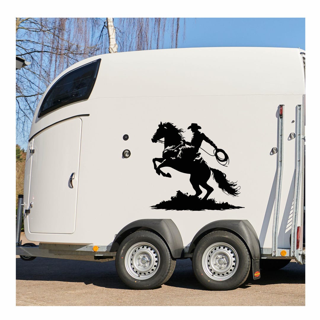 Cowboy Western Stickers for Horse Trailers in Many Colors and Sizes New ...