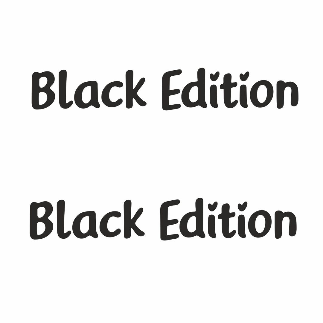 Car Sticker Black Edition Lettering Sticker Design Styling - Etsy