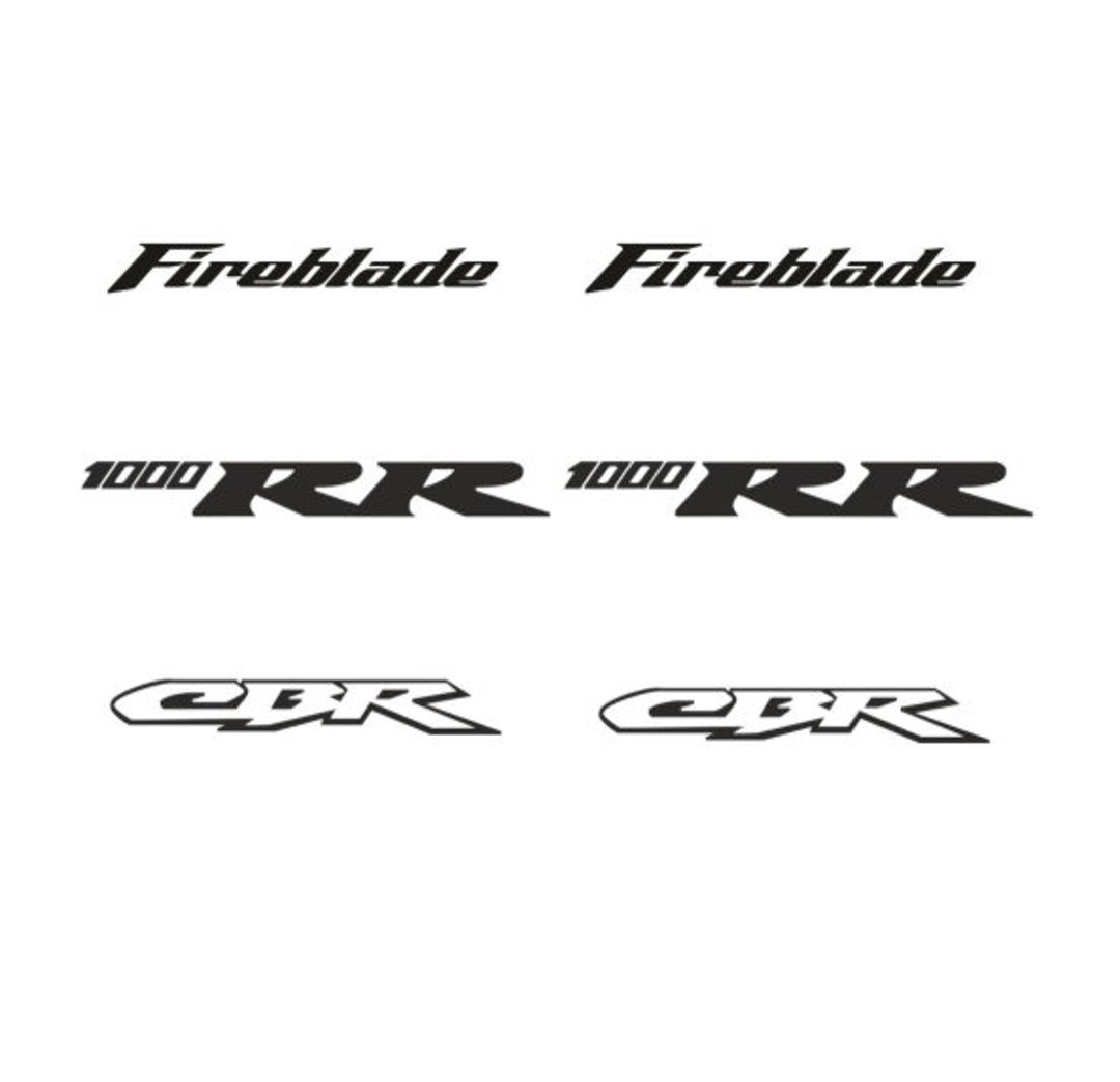 Honda CBR 1000 RR Fireblade Matching Sticker Set Decor Set - Etsy