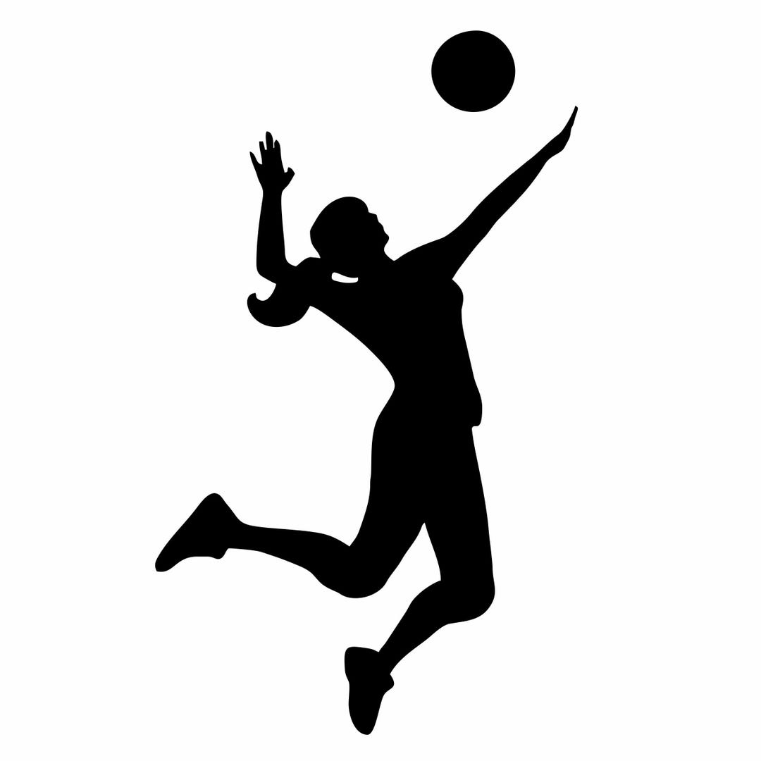 Car Sticker Volleyball Player Sticker 20 X 12 Cm Many Colors - Etsy