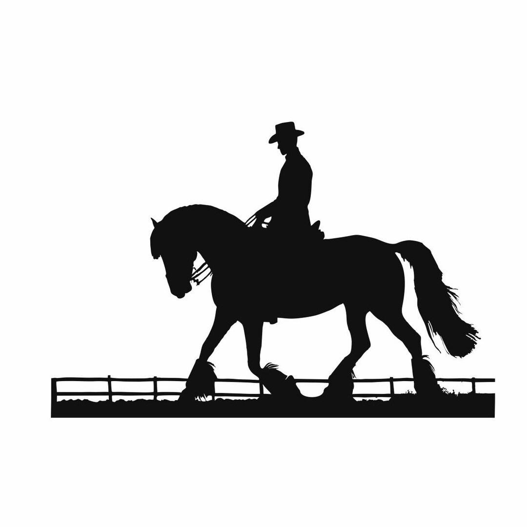 Horse Sticker Cold-blooded Horse With Rider Horse Trailer Sticker ...