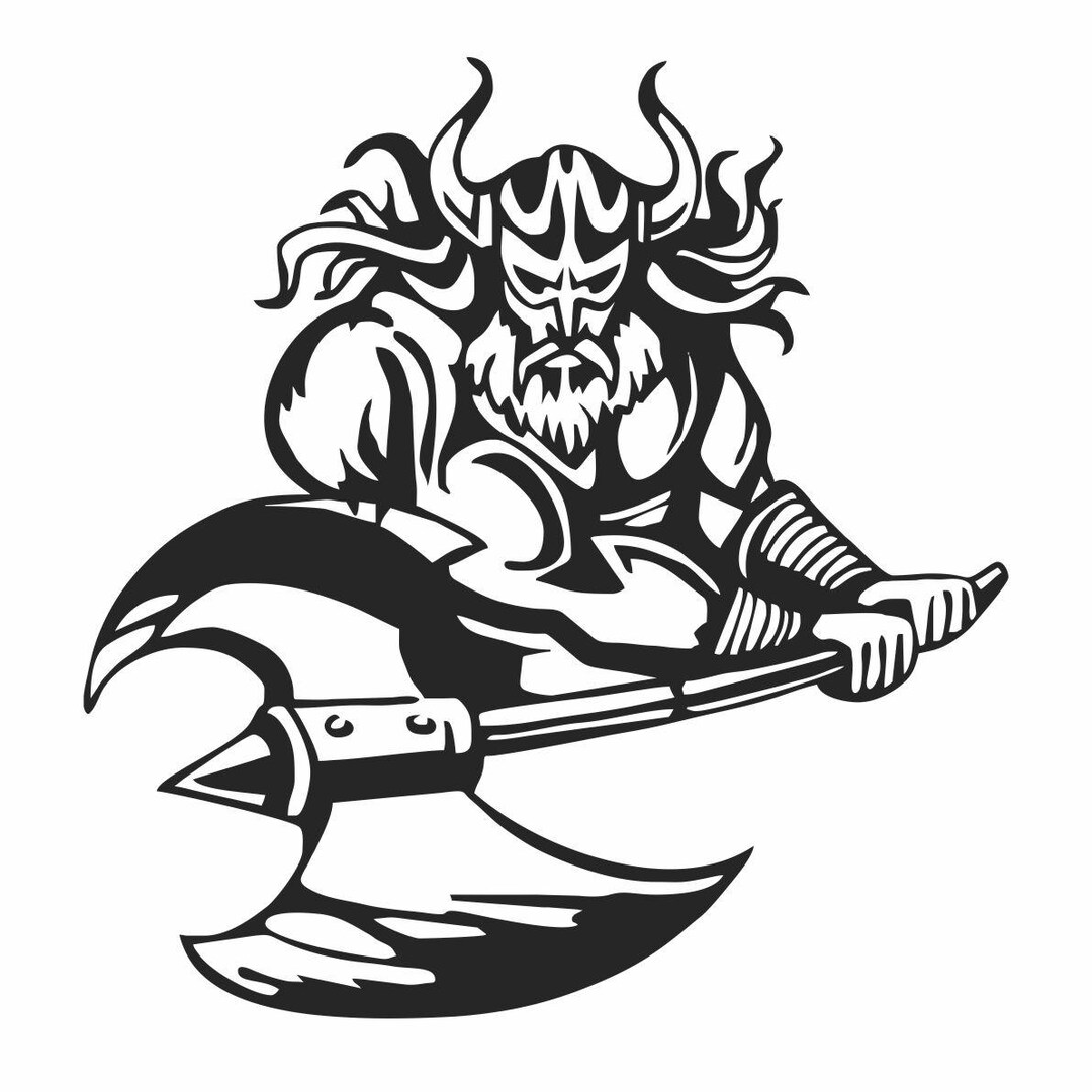 Car Sticker Viking Warrior Viking Sticker 20 X 25 Cm Sticker ...