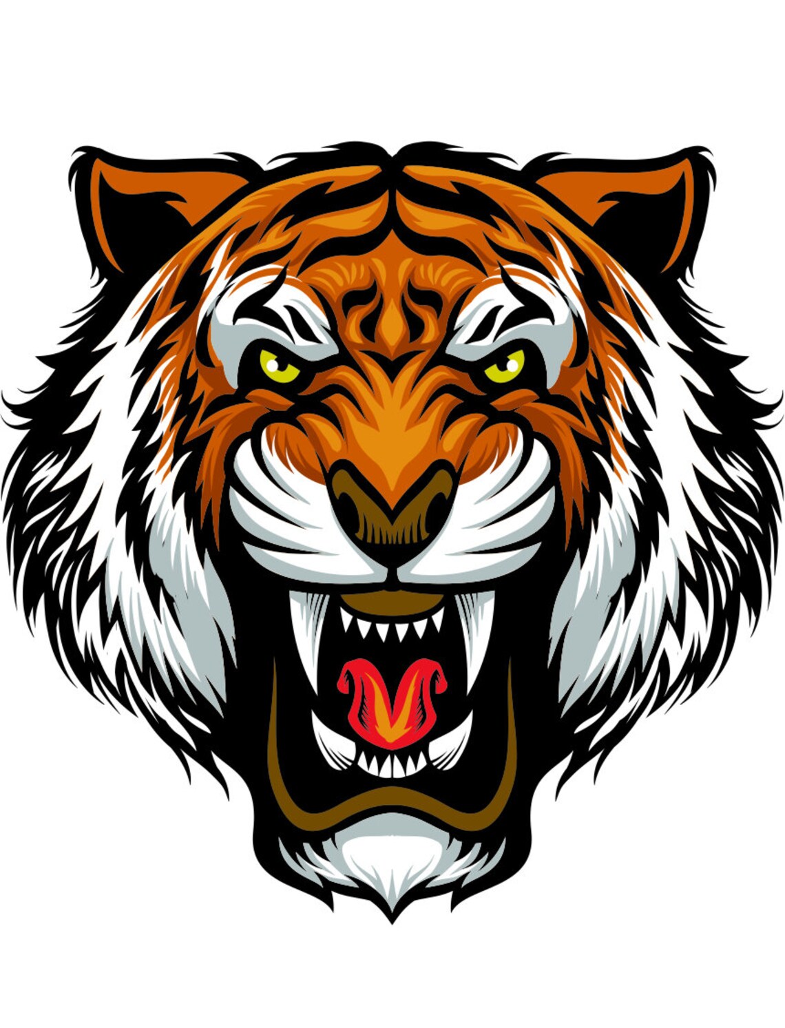 Tiger Head Digital Print Sticker 20 X 20 Cm - Motorhome, Car, Leisure ...