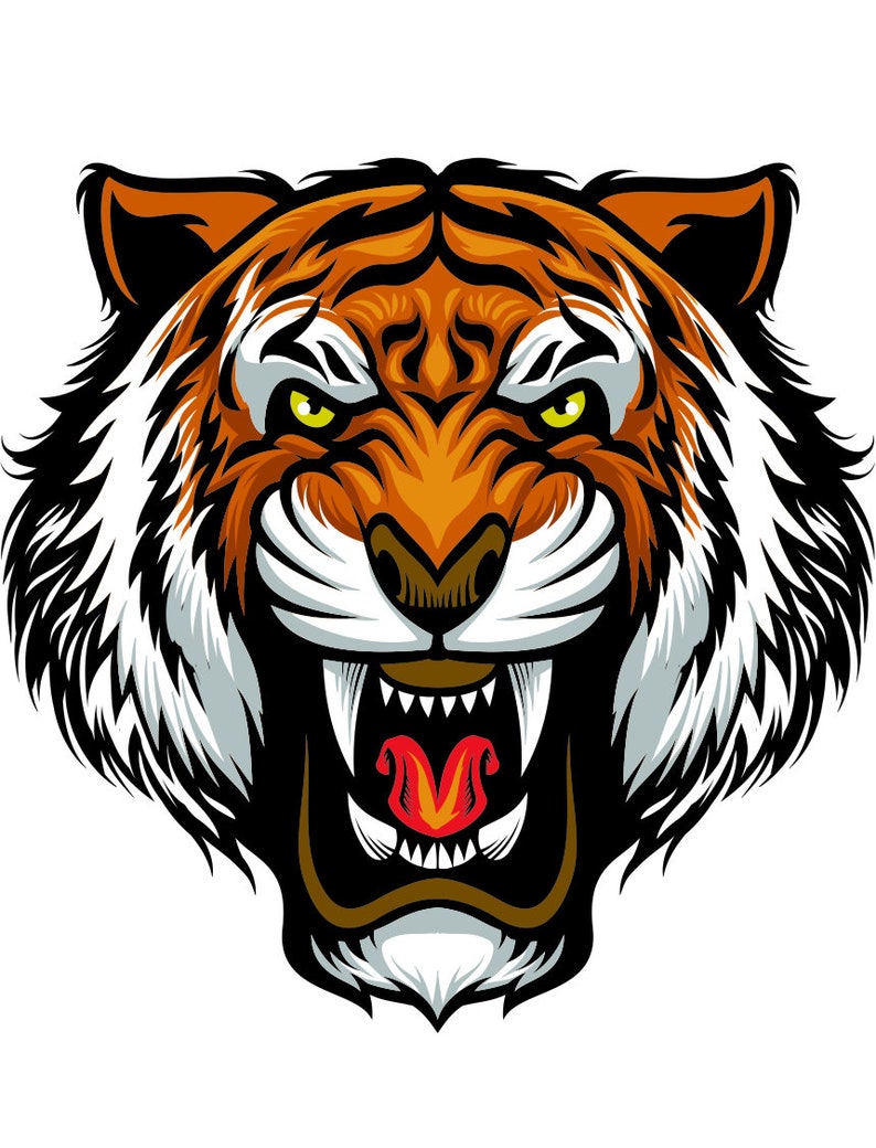 Tiger Head Digital Print Sticker 20 X 20 Cm - Motorhome, Car, Leisure ...