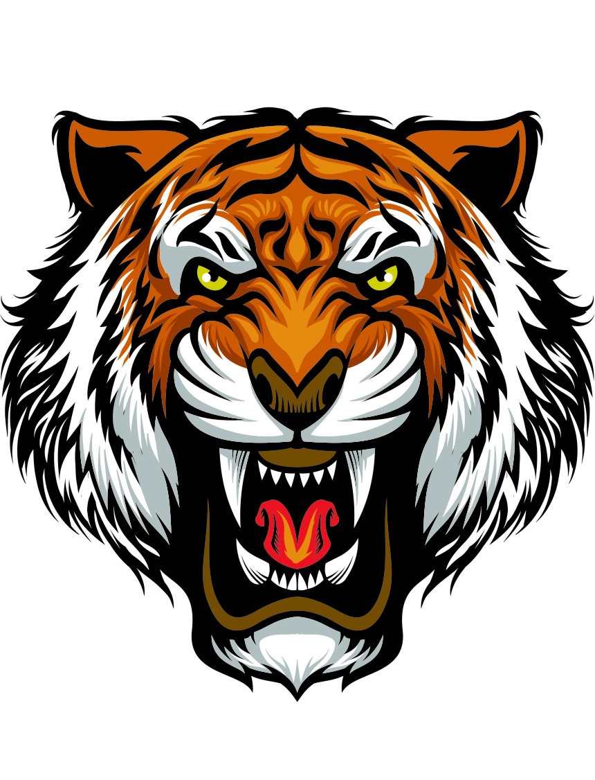 Tiger Head Digital Print Sticker 20 X 20 Cm - Motorhome, Car, Leisure ...