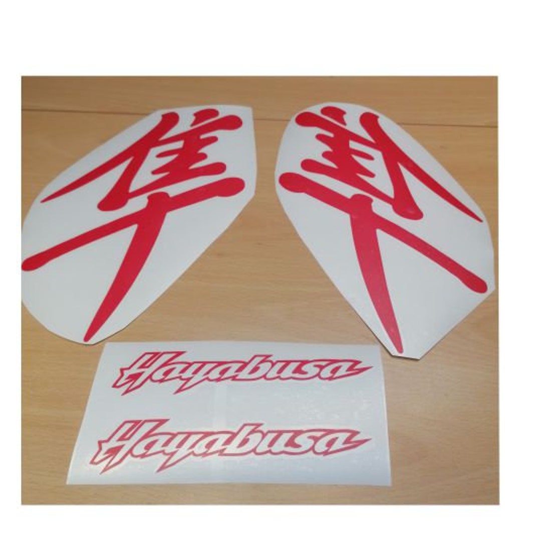 Suzuki Hayabusa Kanji Matching Sticker Set Sticker Motorcycle Lettering ...