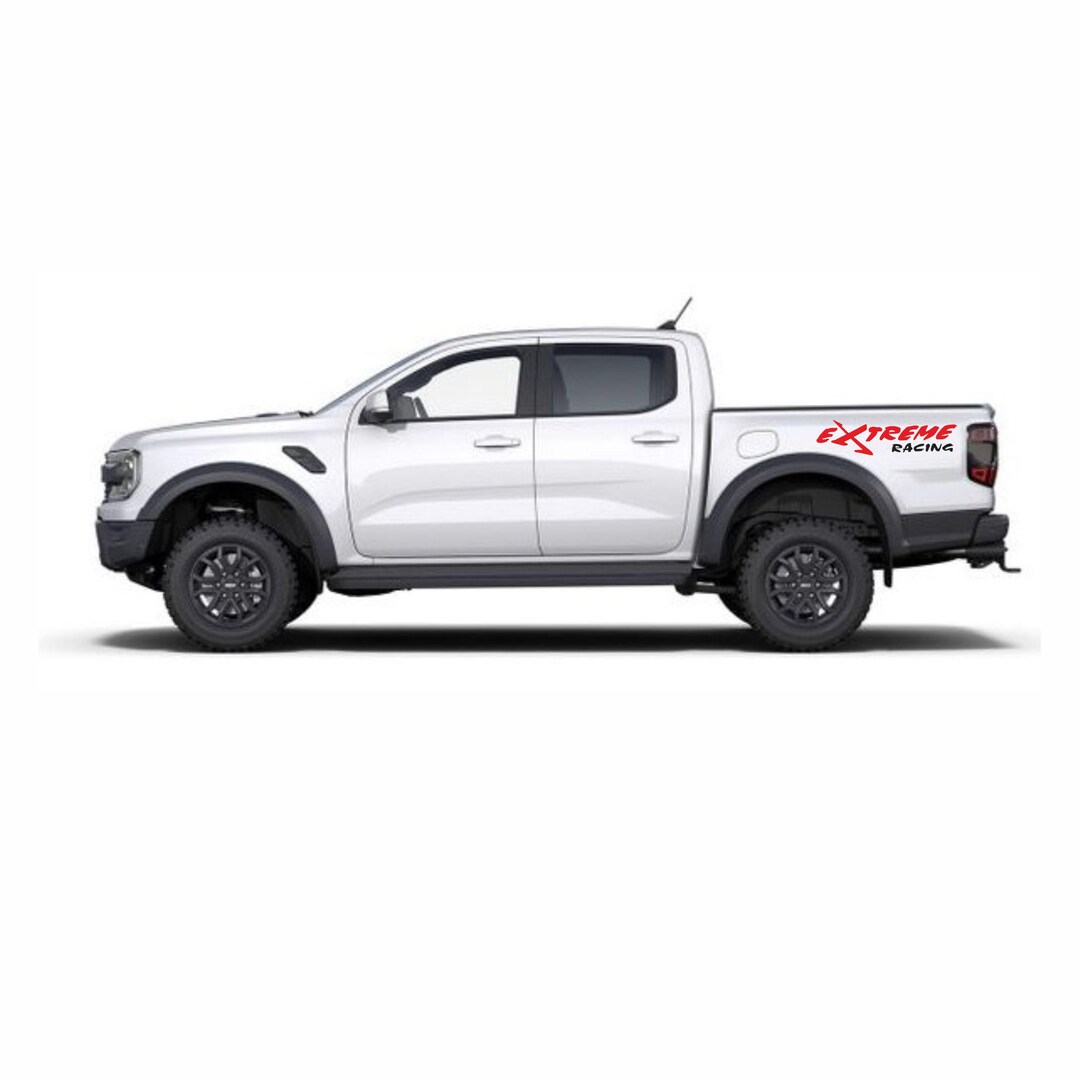 Diseño de pegatina con letras Extreme Racing en ambos lados del ...