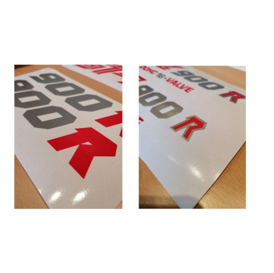 Kawasaki GPZ 900 R Motorcycle Decals Decor Set Motorcycle Lettering ...