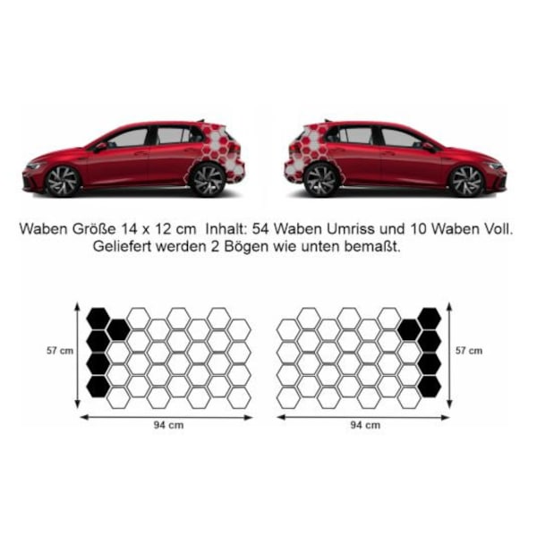 Autocollant nid d'abeille voiture - Etsy France