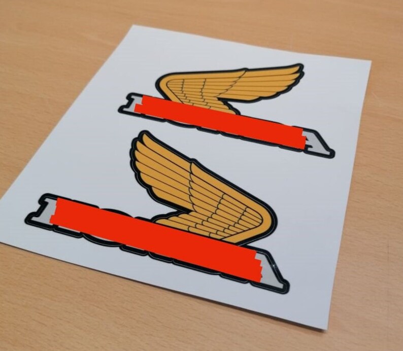Tank Emblem Sticker for Honda Decals Right and Left Classic Bike ...