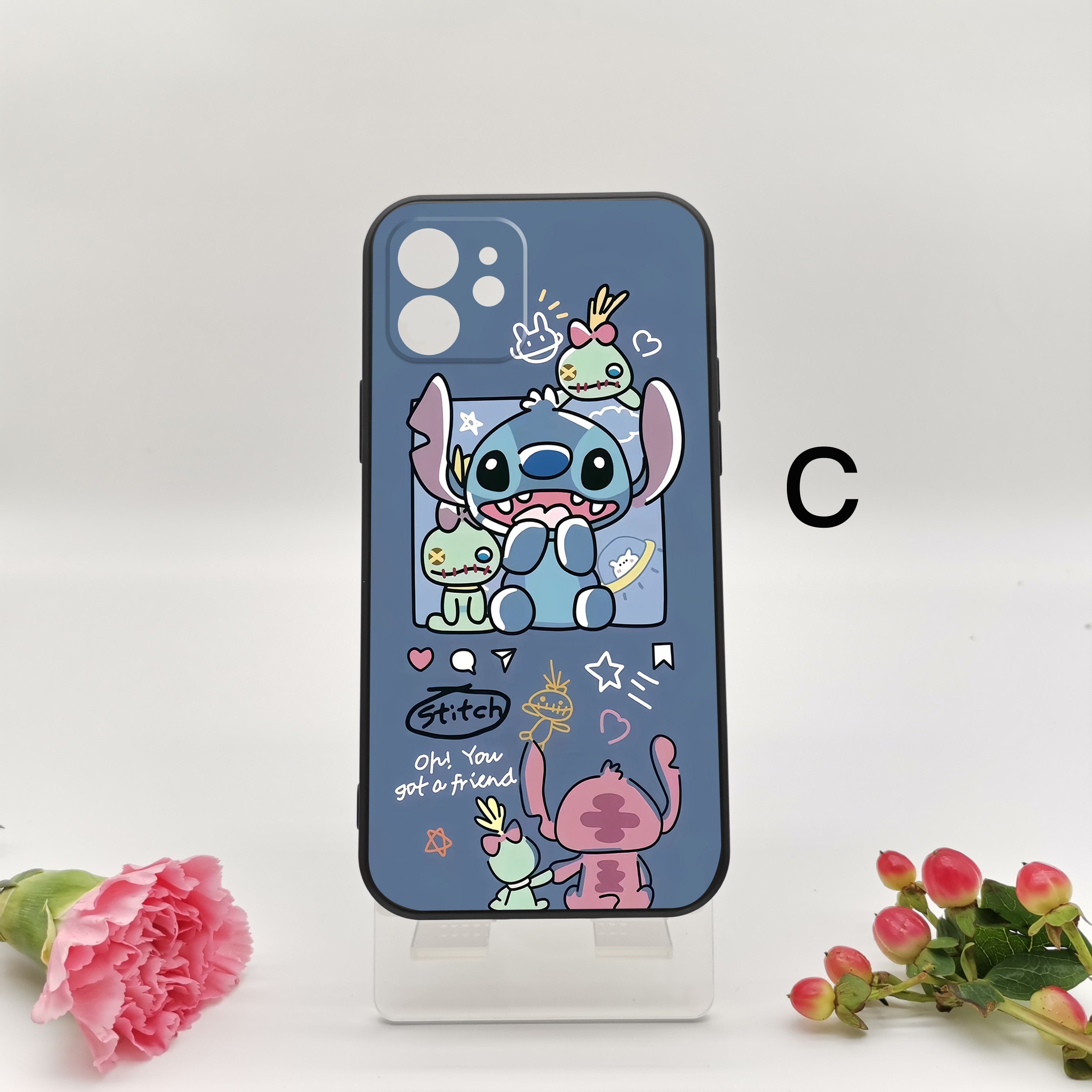 Cartoon Stitch Pattern Couple Phone Case for iPhone 11 12 13 14 Pro Max ...