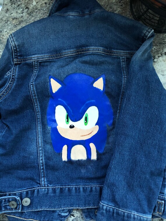 Sonic the Hedgehog Kids Hand Painted Jacket - Etsy