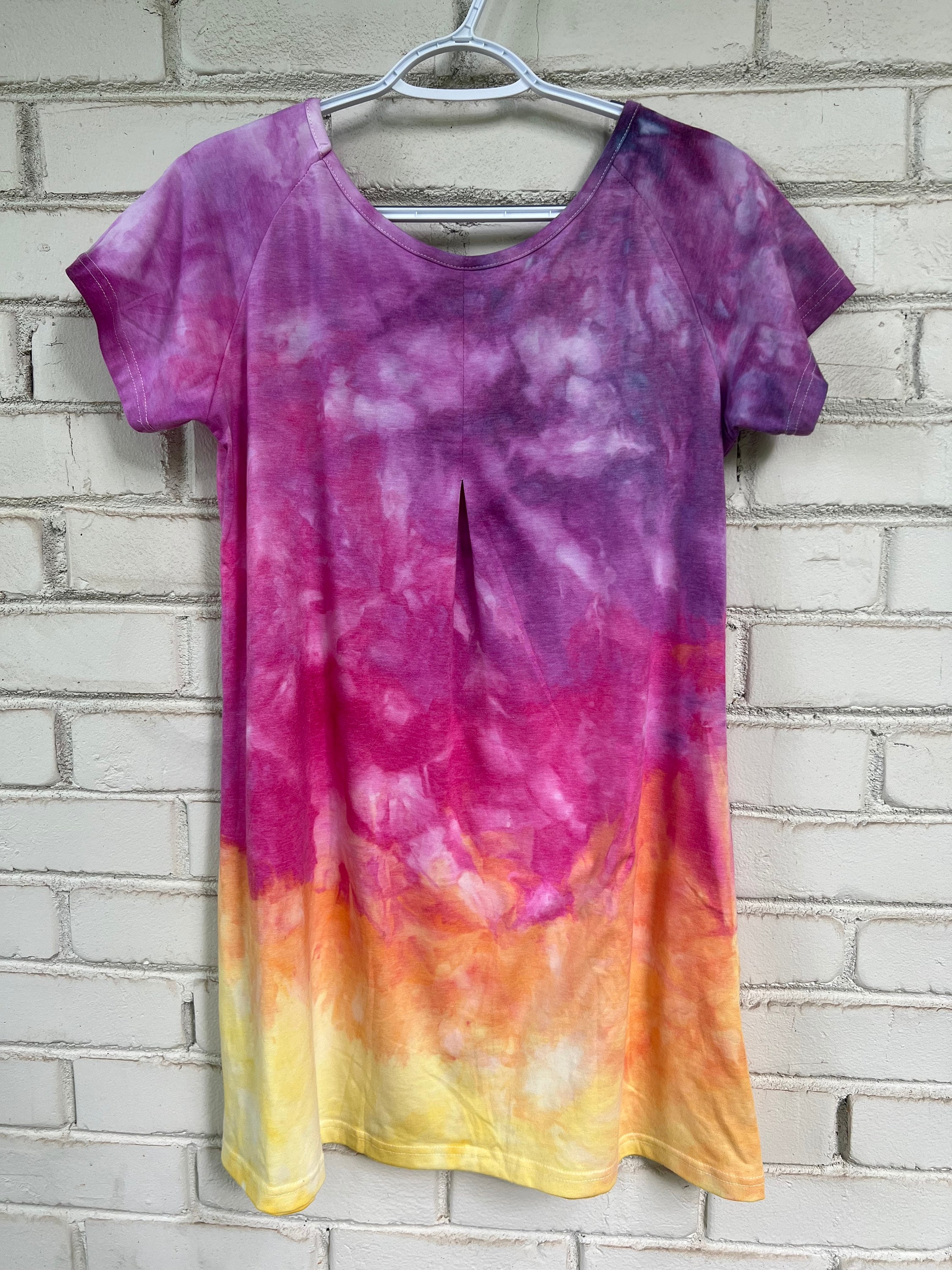 Tropical Sunset Tie Dye Dress With Pockets 100% Cotton Tye Dye Dress ...