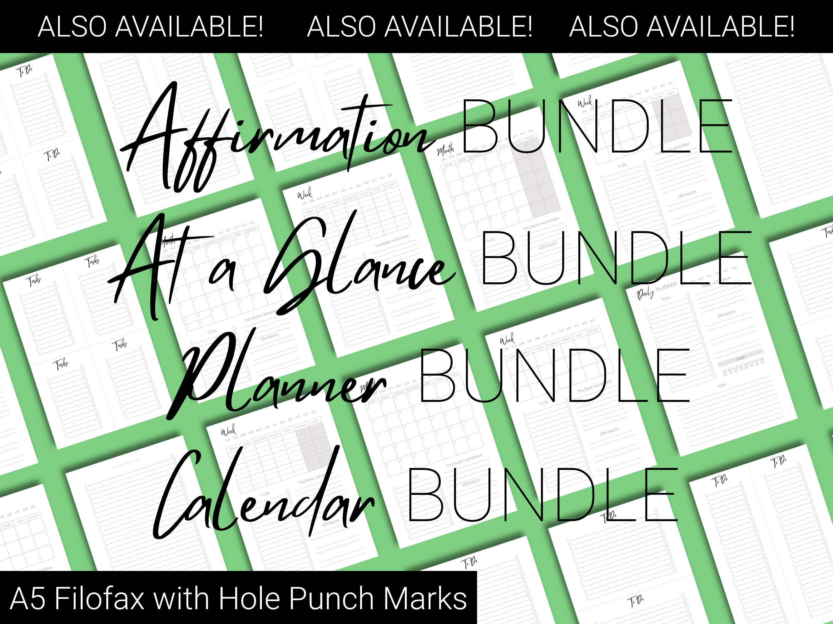 A5 Filofax Printable Paper Hole Punch Marks Printable - Etsy