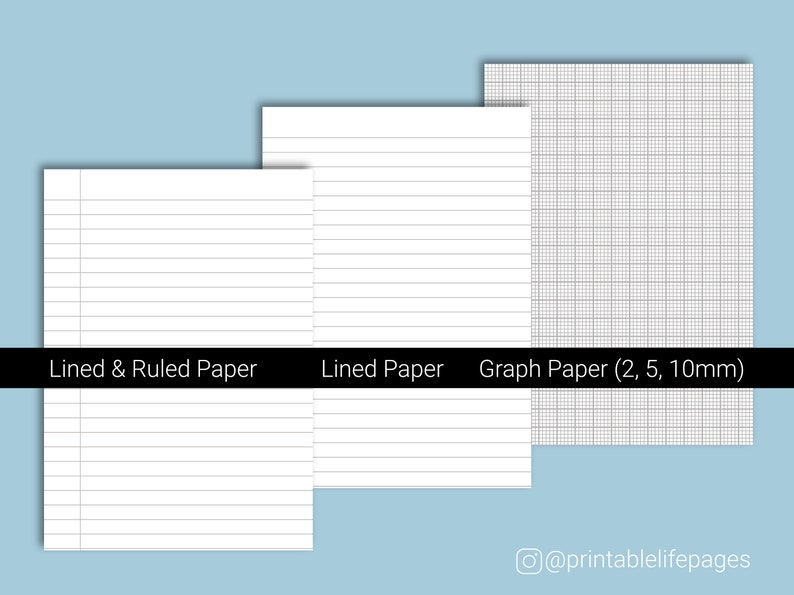 Printable Paper Printable Lined Paper Printable Graph - Etsy