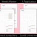 A4 Planner Bundle + Hole Punch Marks | Undated | Printable Calendar ...