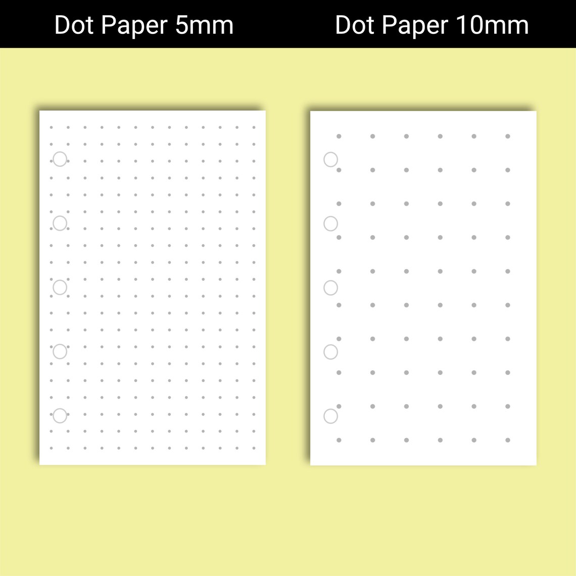 Filofax MINI Printable Paper + Hole Punch Marks | Printable Lined Paper ...