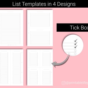 A4 Planner Bundle + Hole Punch Marks | Undated | Printable Calendar ...