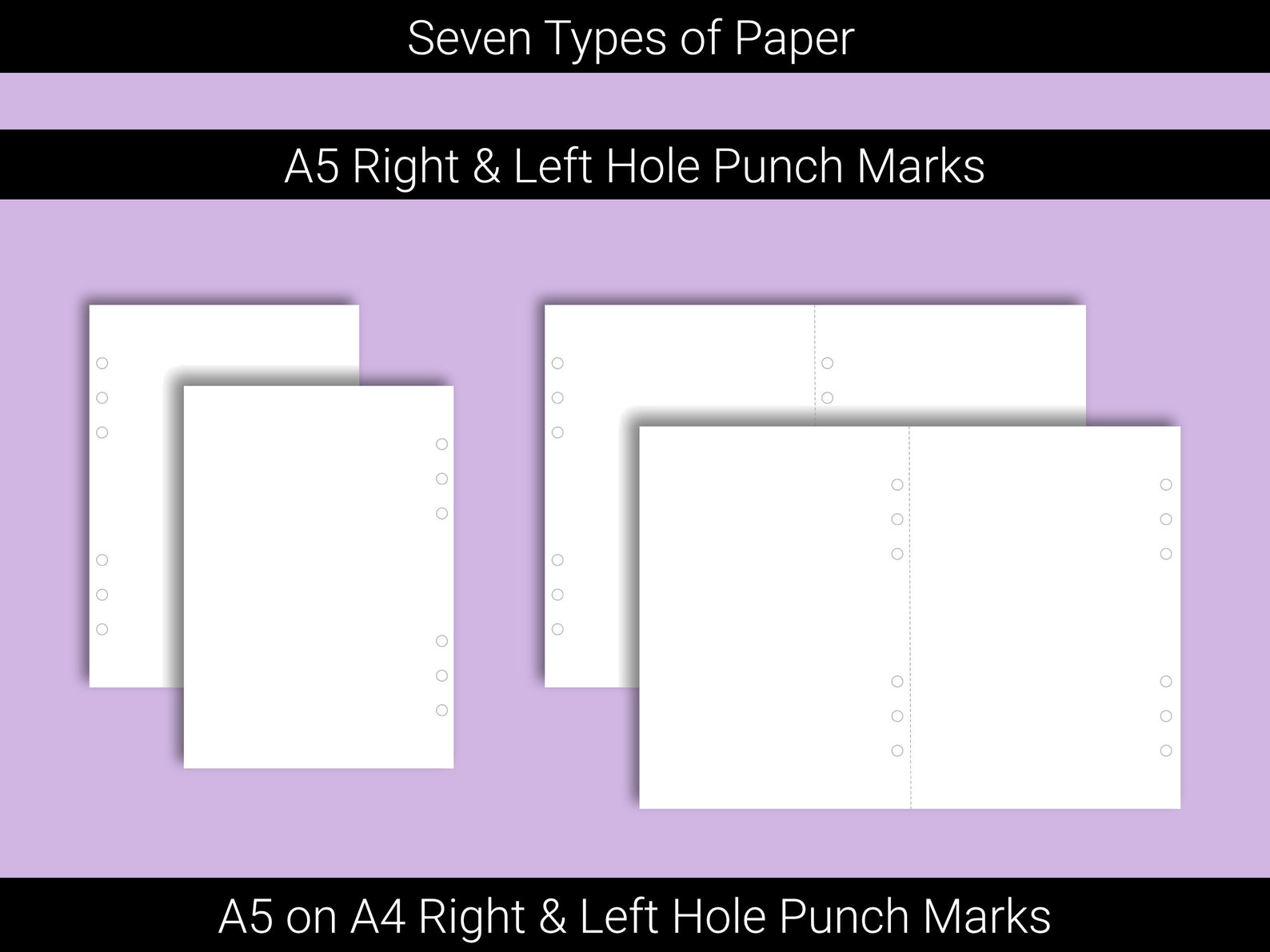 A5 Printable Paper Hole Punch Marks Printable Lined Paper - Etsy