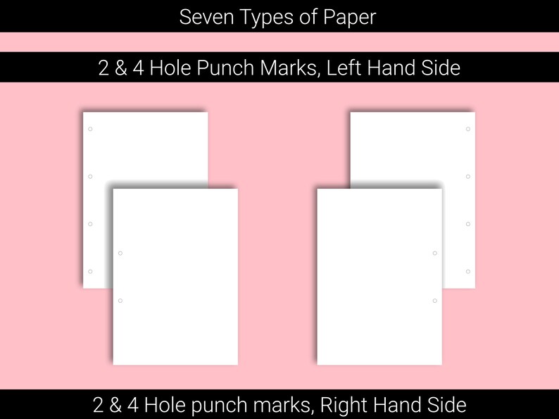 A4 Printable Paper Hole Punch Marks Printable Lined Paper - Etsy