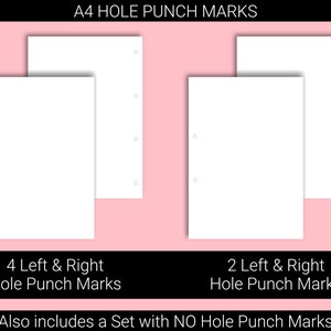 A4 Planner Bundle + Hole Punch Marks | Undated | Printable Calendar ...